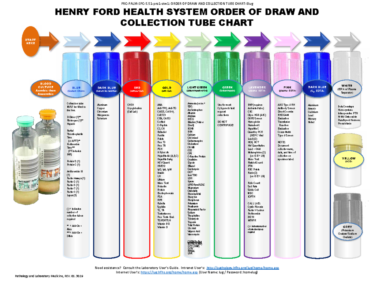 Order of Draw and Collection Tube Chart - Vgubb - Studocu