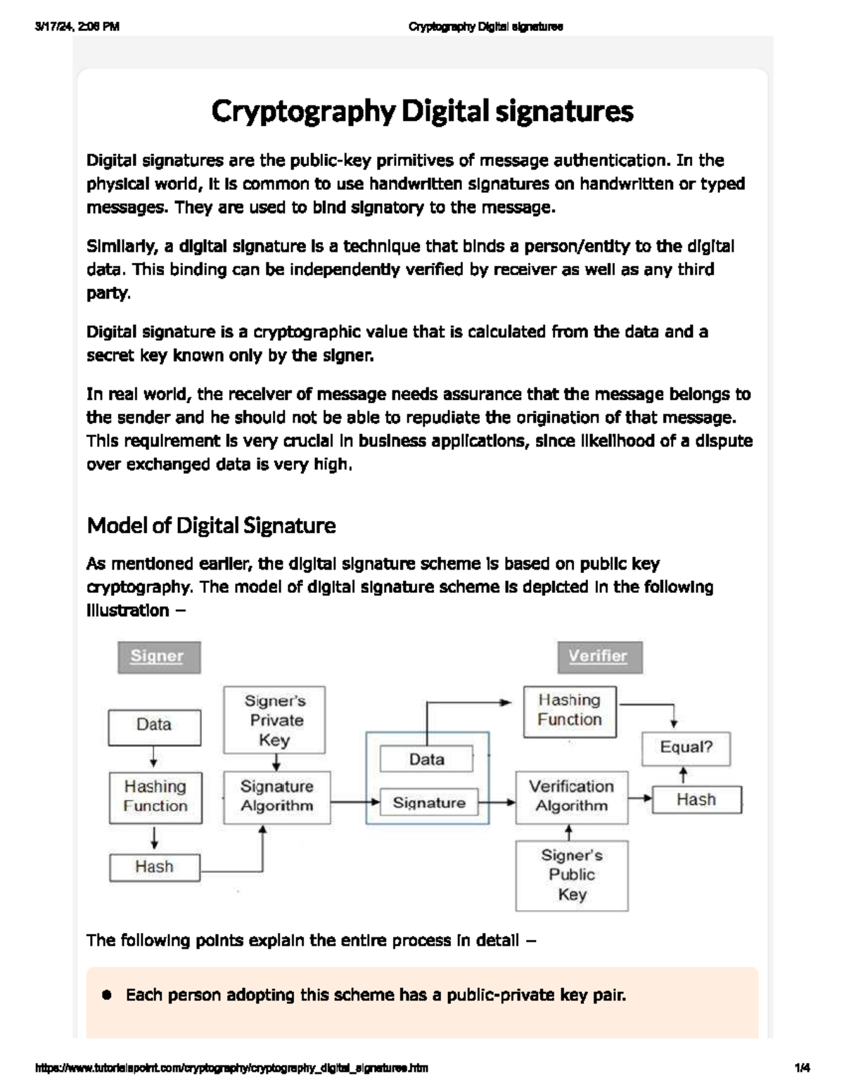 Cryptography 2:06 PM Digital Signatures Overview and Importance - Studocu