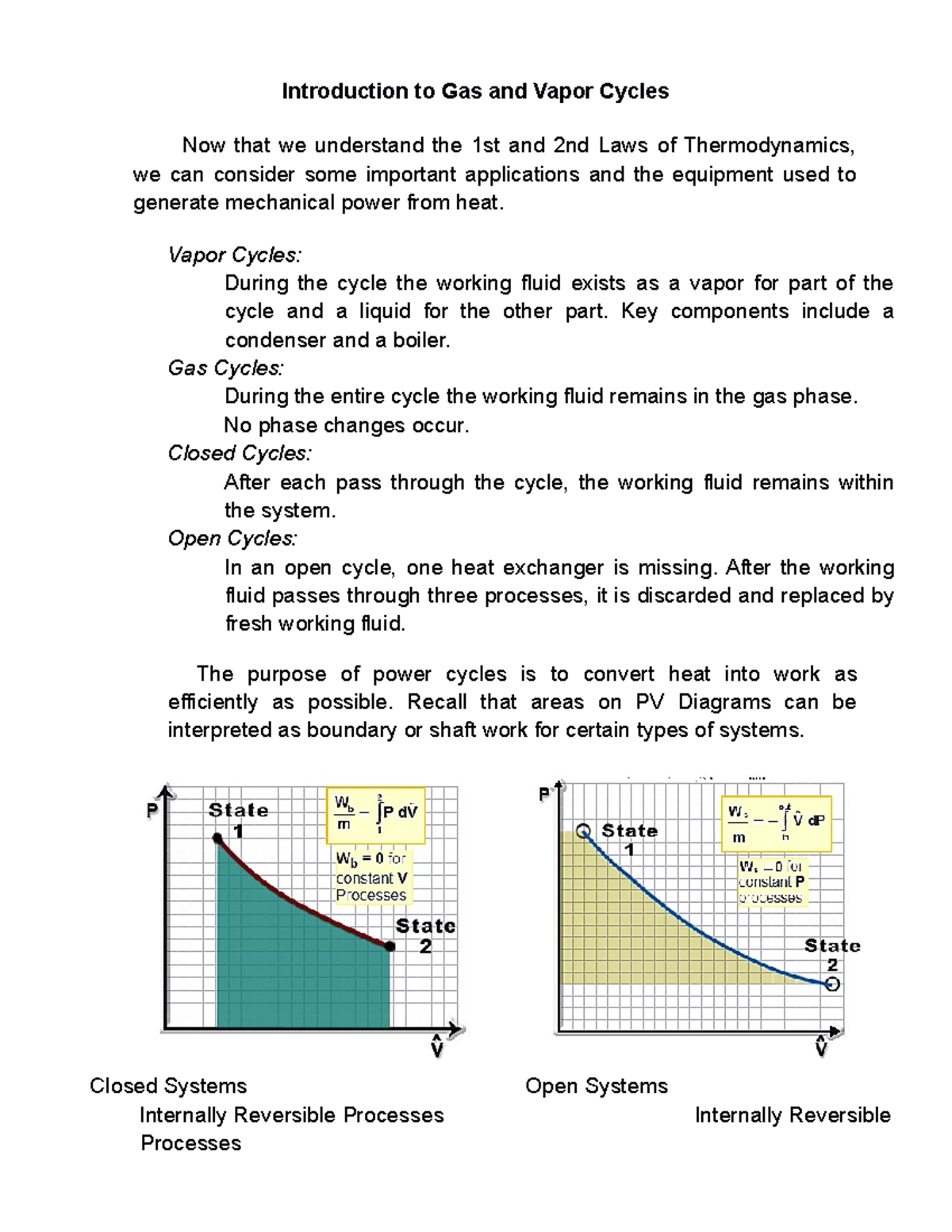 Thermodynamics 101: Understanding Gas & Vapor Power Cycles - Studocu