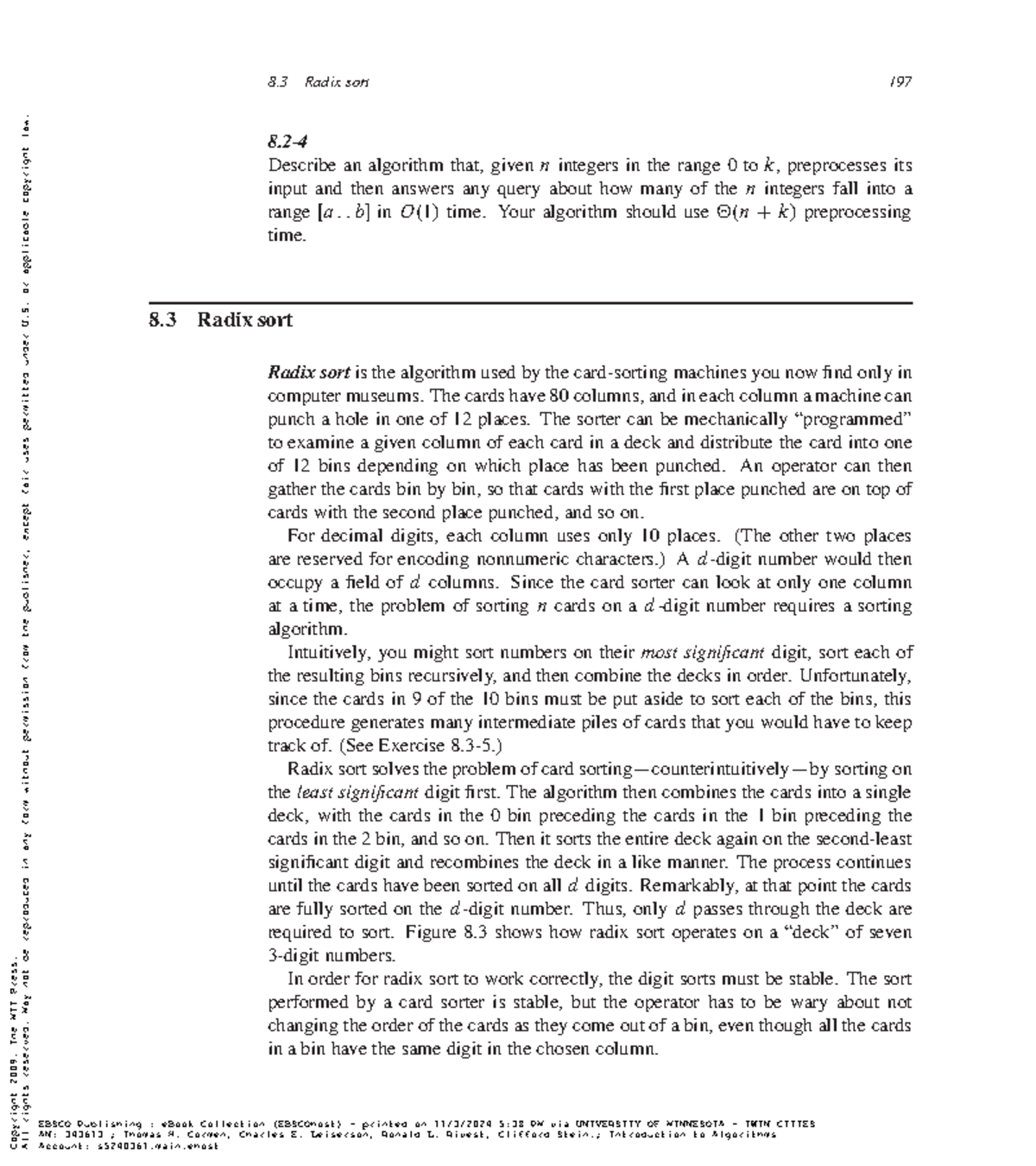 Sorting Algorithms Overview: Radix and Bucket Sort Techniques (CS 101) - 8 Radix sort 197 8 ...