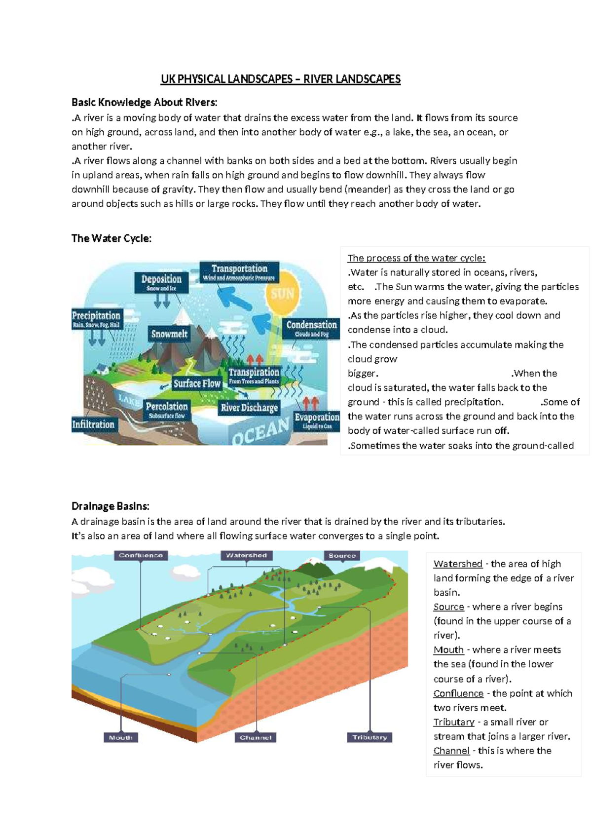 Rivers Geography GCSE: Understanding UK River Landscapes and Processes ...