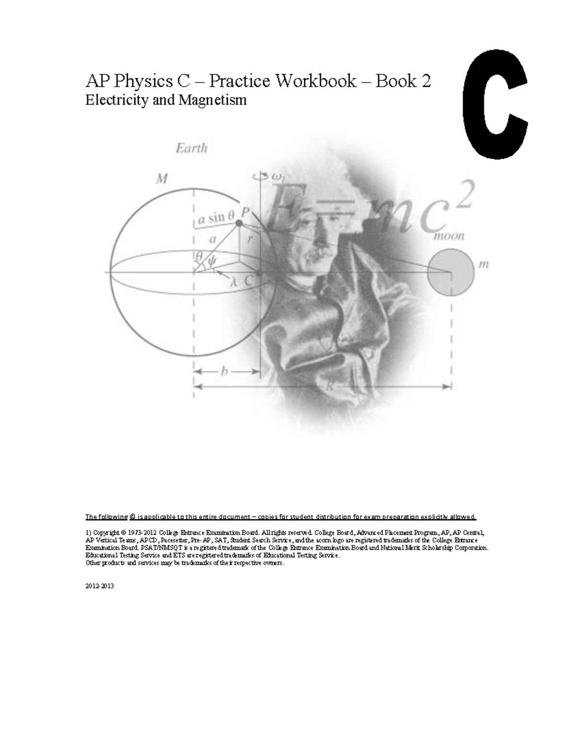 AP Physics C - Practice Workbook 2: Electricity & Magnetism - Studocu