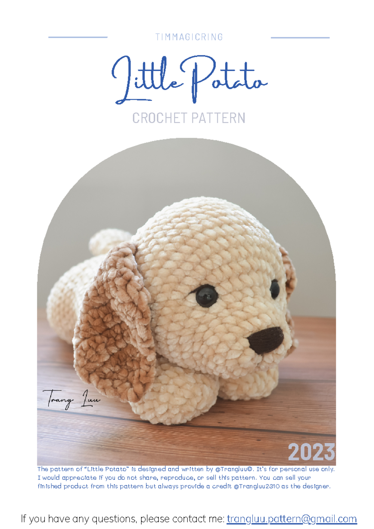 Crochet Pattern for Little Potato Golden Lab Puppy Amigurumi - Studocu