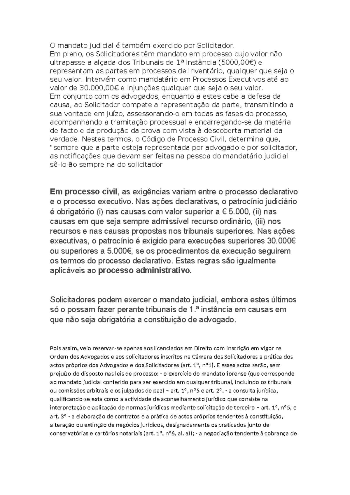 Entendimento do Mandato Judicial por Solicitadores e sua Aplicação ...