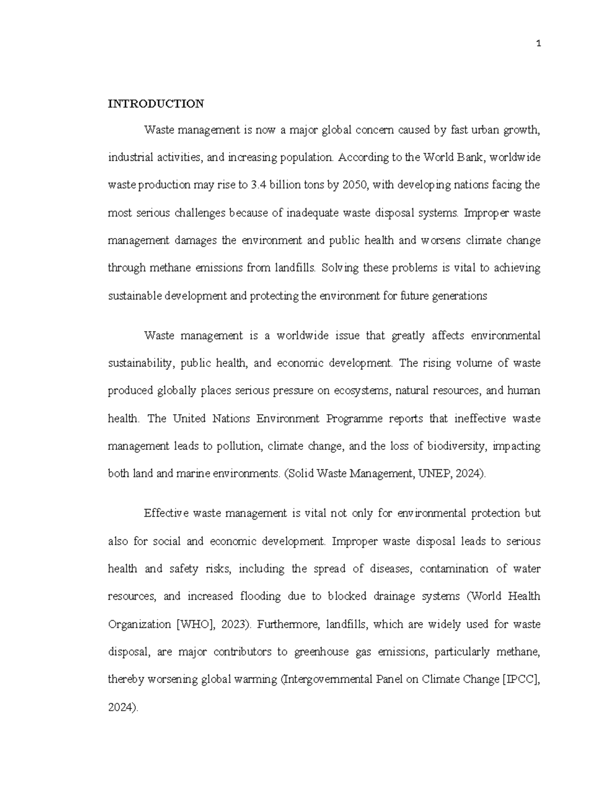 Final Defense Research: Evaluating Project P.U.S.H. on Waste Management ...