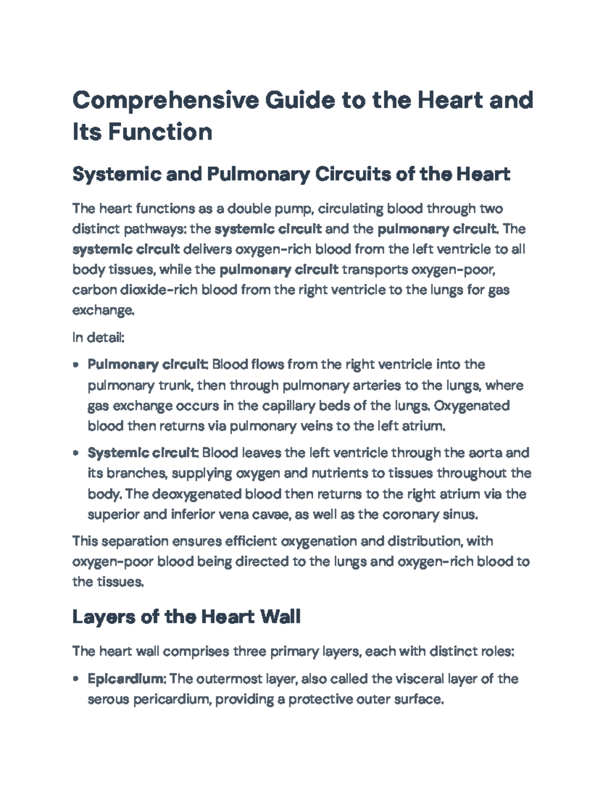 Comprehensive Guide to Heart Structure & Function in CV Physiology ...