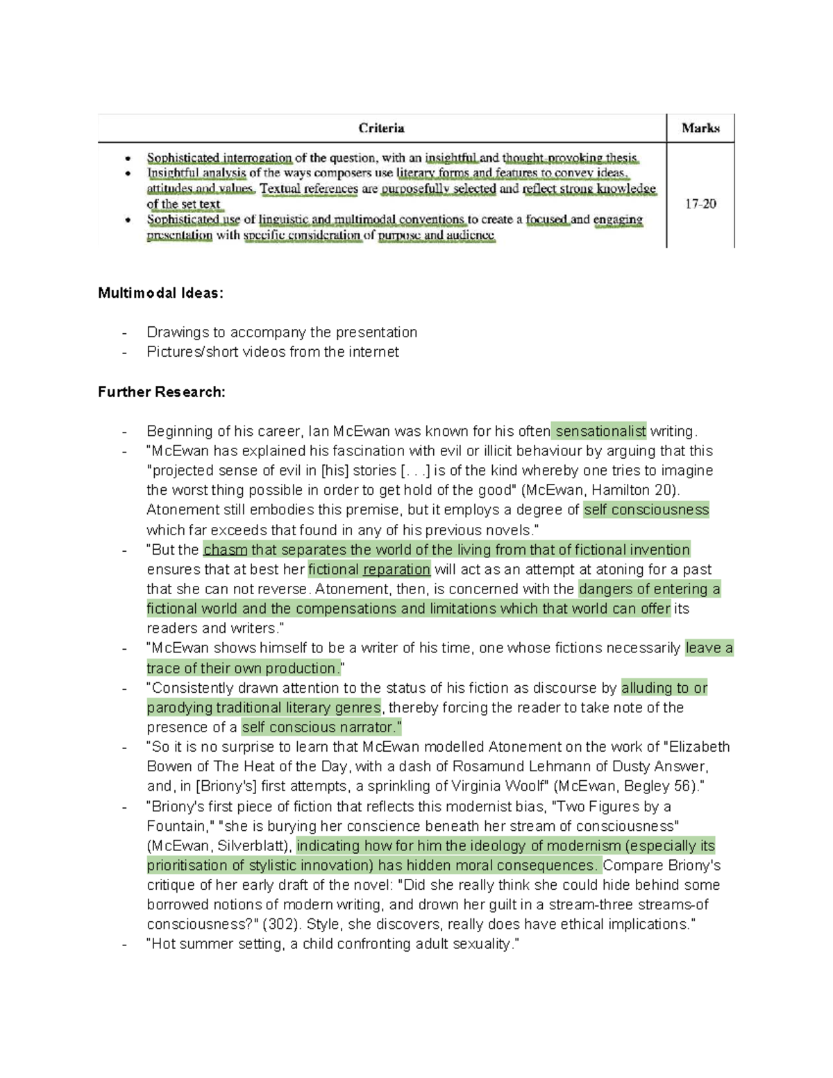 ENG 202: Postmodern Storytelling in Ian McEwan's Atonement Analysis ...