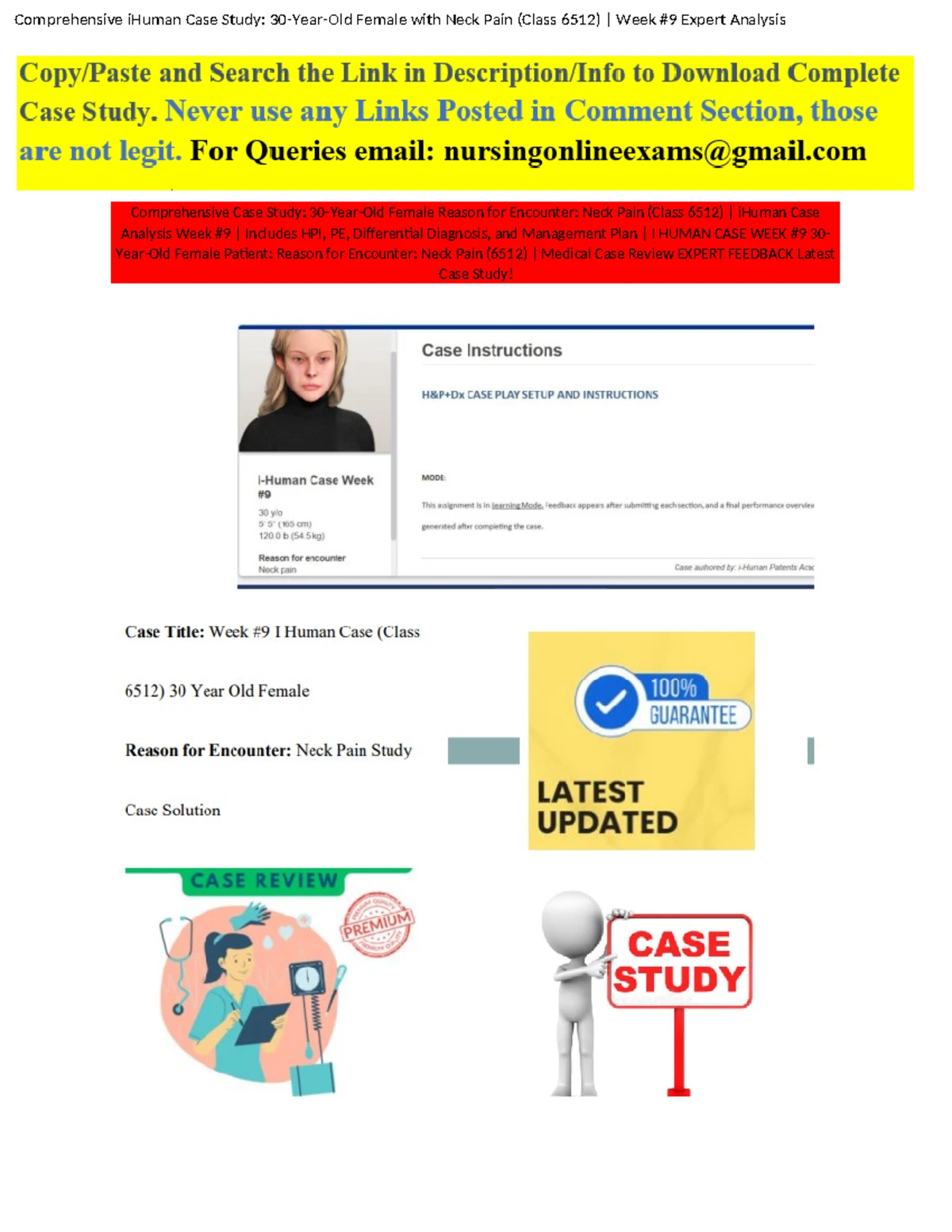 I-Human case study week #7 (class 6512): Blood pressure recheck ...