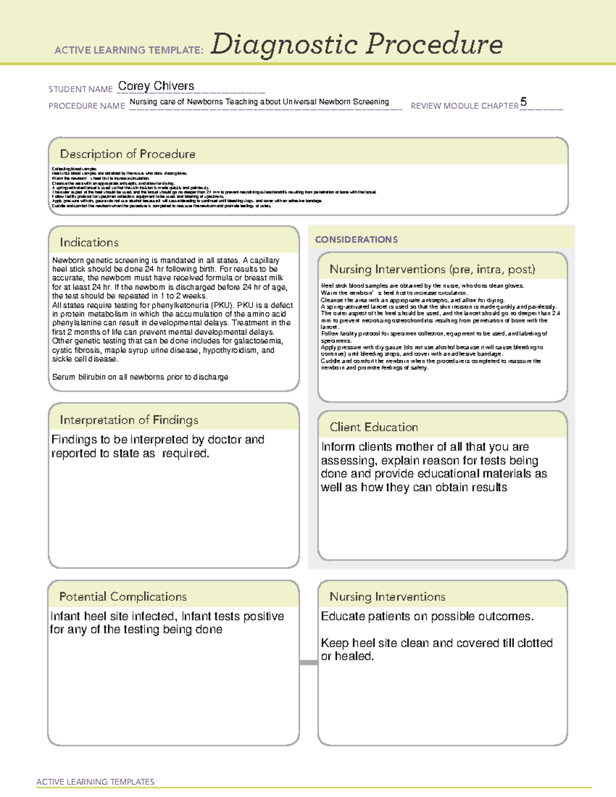 Nursing Care of Newborns: Universal Newborn Screening Insights - Studocu