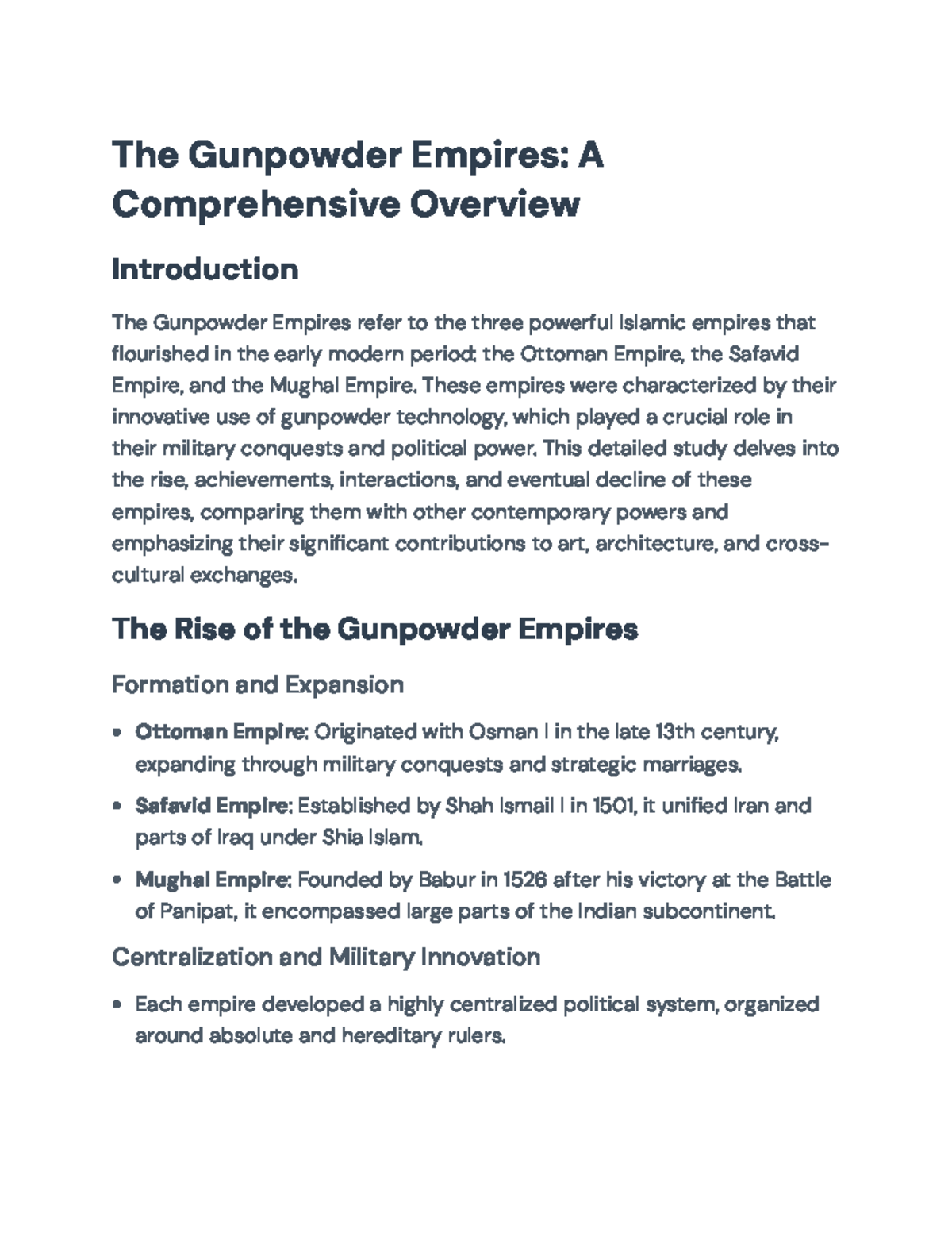 The Gunpowder Empires: An In-Depth Analysis of Their Rise and Decline ...