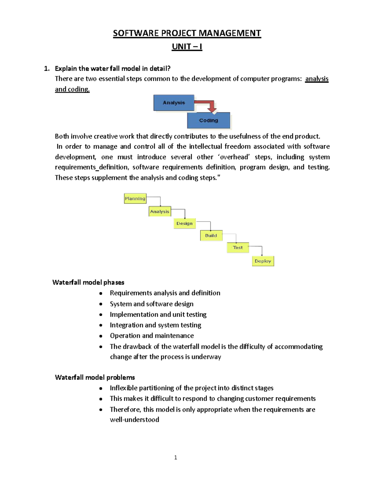 SPM 101: Detailed Analysis of the Waterfall Model in Software Project ...
