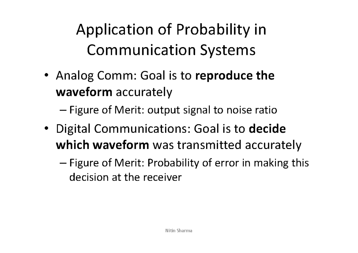 Digital Communications Systems in WGN: Probability Applications - Studocu