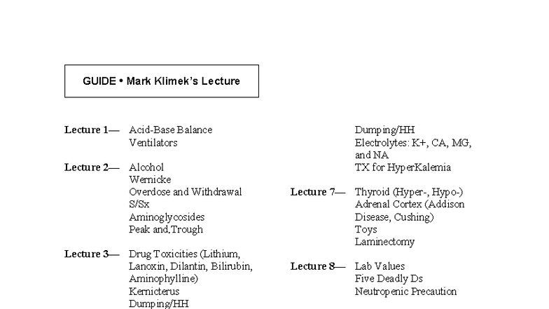 Mark K Lecture #1: Comprehensive Review on Ventilators, Electrolytes ...