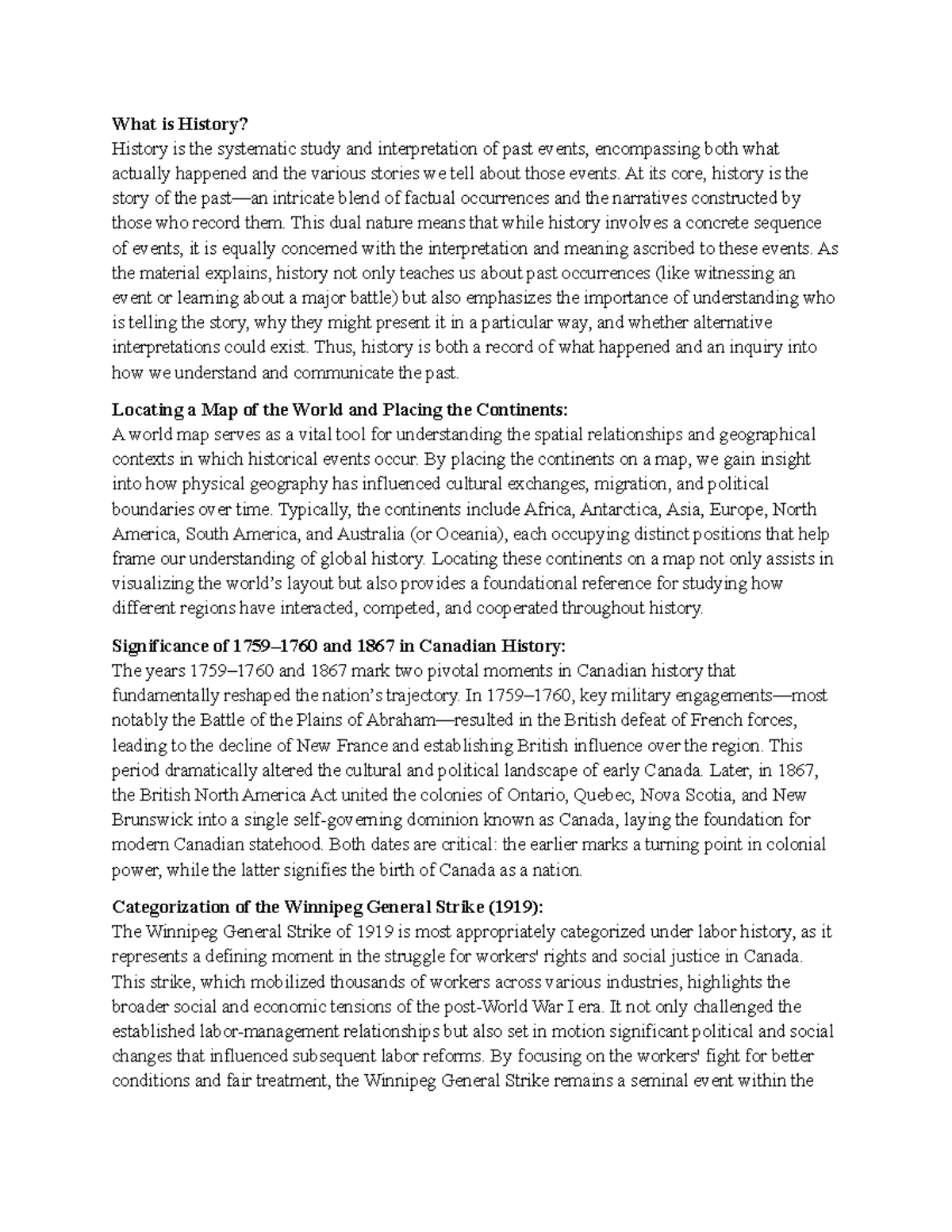 What is History - tutorial questions solution - What is History ...