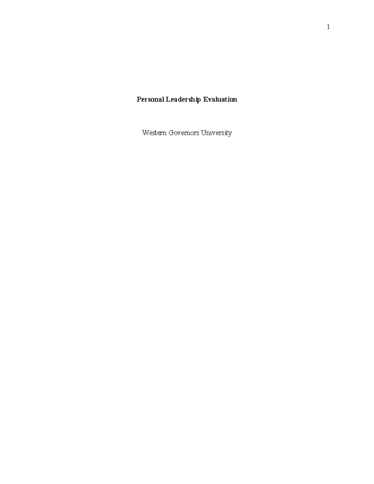 APA Personal Leadership Evaluation.edited - Personal Leadership ...