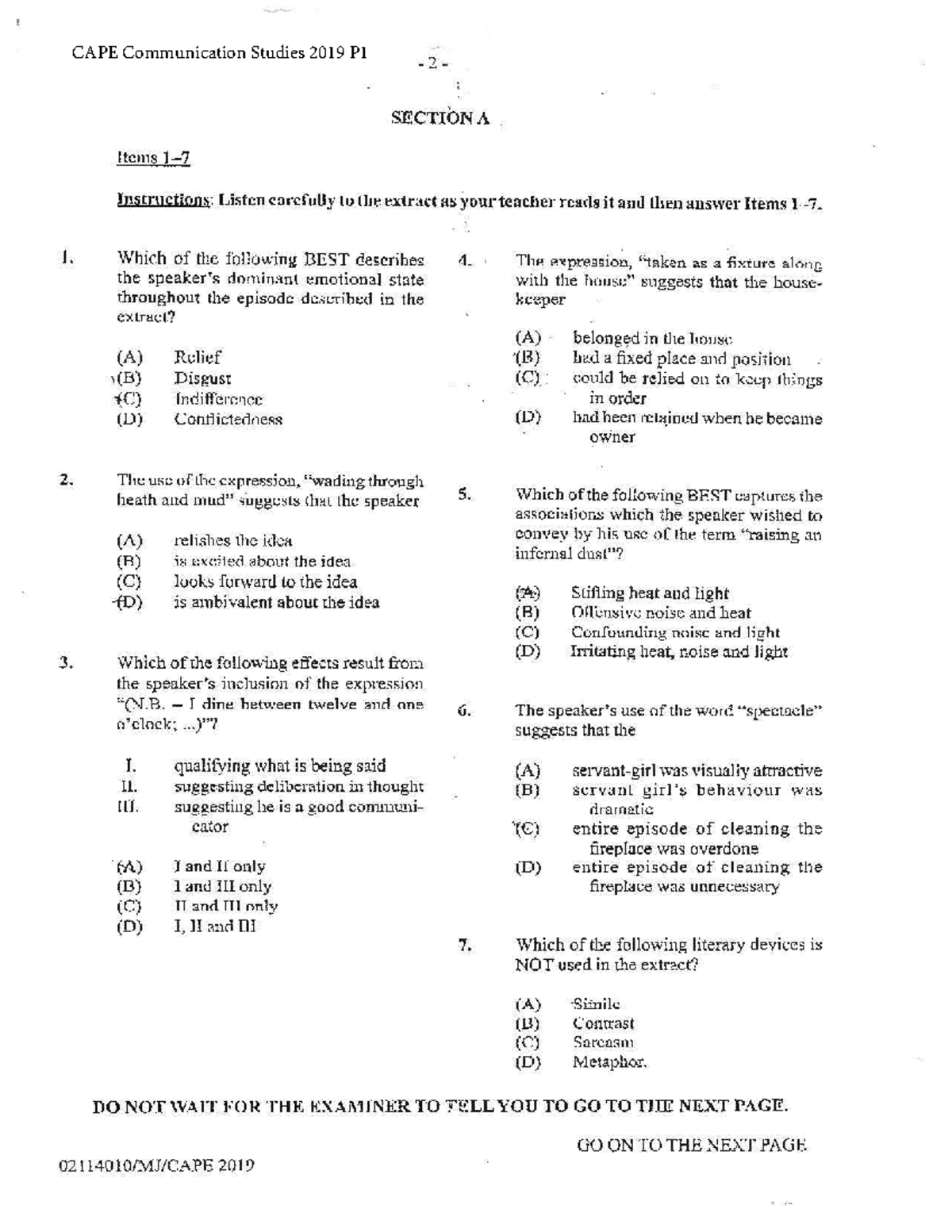 CAPE Communication Studies 2019 P1 Exam: Listening & Analysis Guide ...