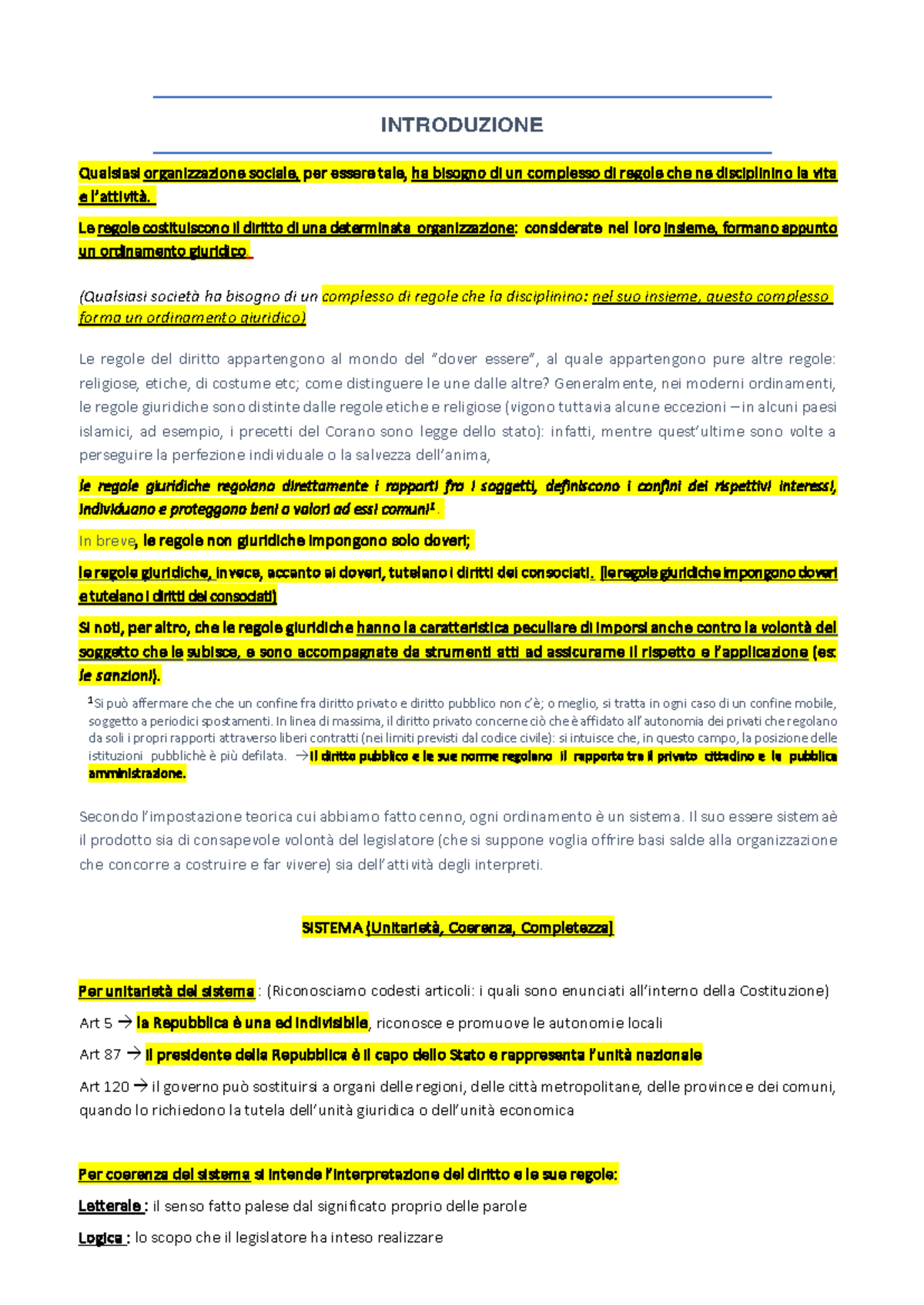 Diritto Pubblico: Introduzione e Struttura dell'Ordinamento Giuridico ...