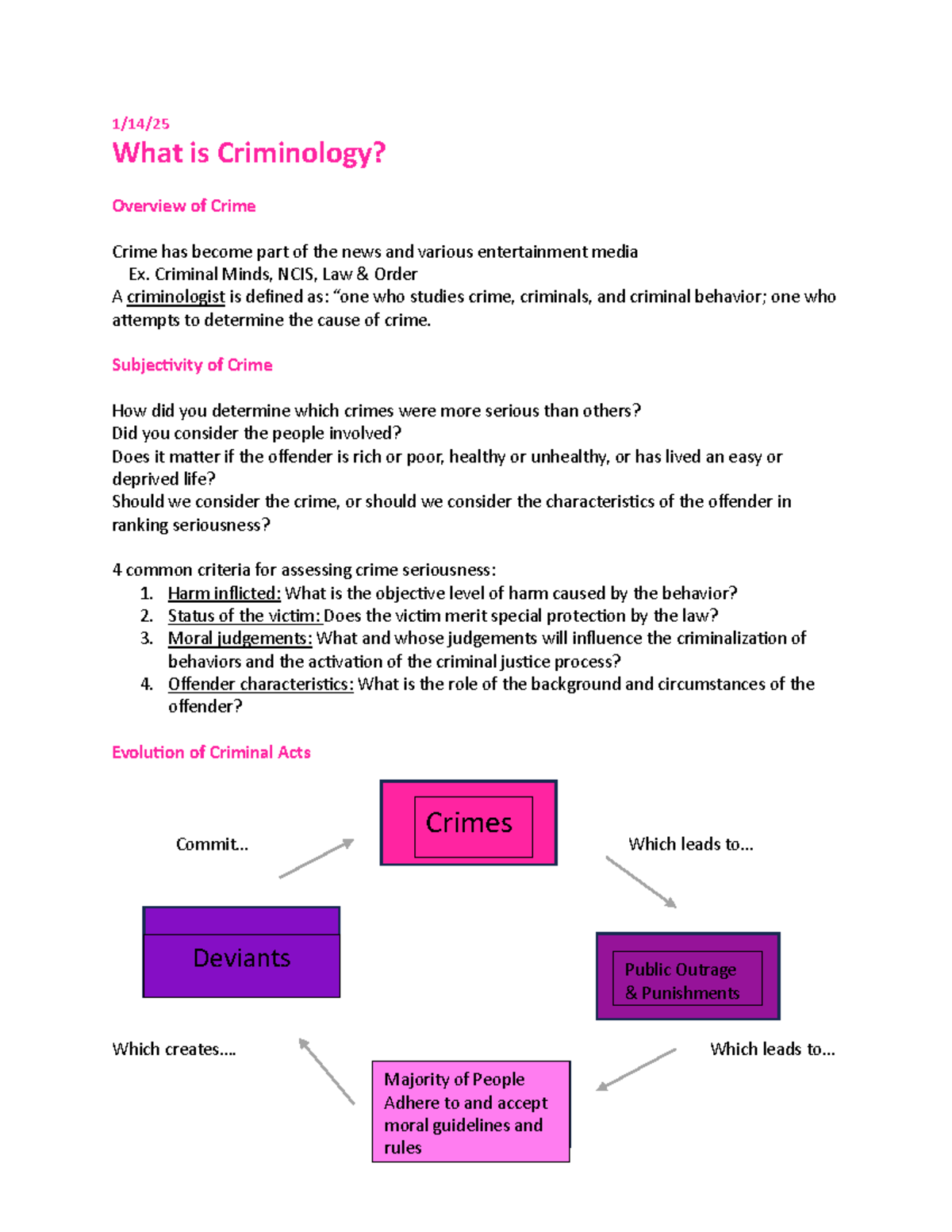 Criminology Concepts and Crime Measurement: An Overview (CRIM101) - 1 ...