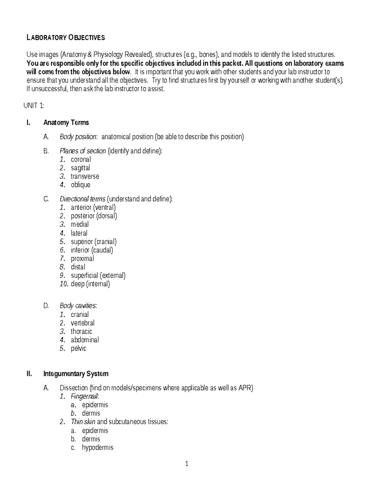 Anatomy & Physiology Lab Exam Review (EXAM 1, 2 & 3) - Studocu
