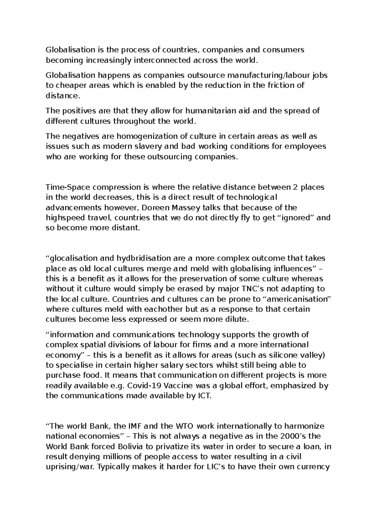 Benefits and Disadvantages of Globalisation: A Comprehensive Analysis - Studocu