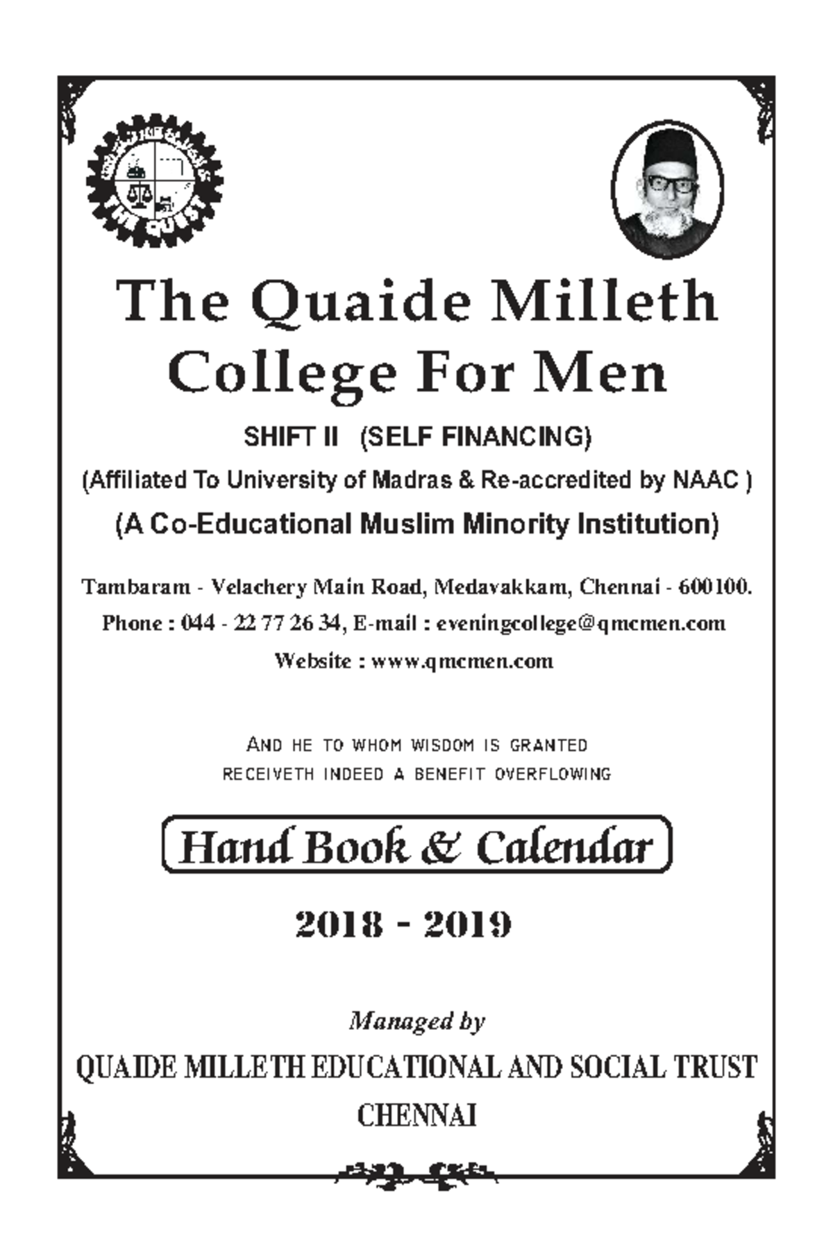 Quaide Milleth College Handbook 2018-2019 (Shift II) - Studocu
