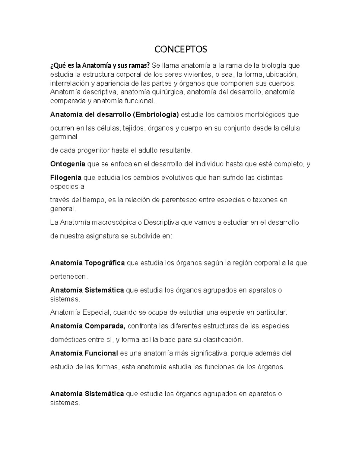 Conceptos de anatomia - CONCEPTOS ¿Qué es la Anatomía y sus ramas? Se ...