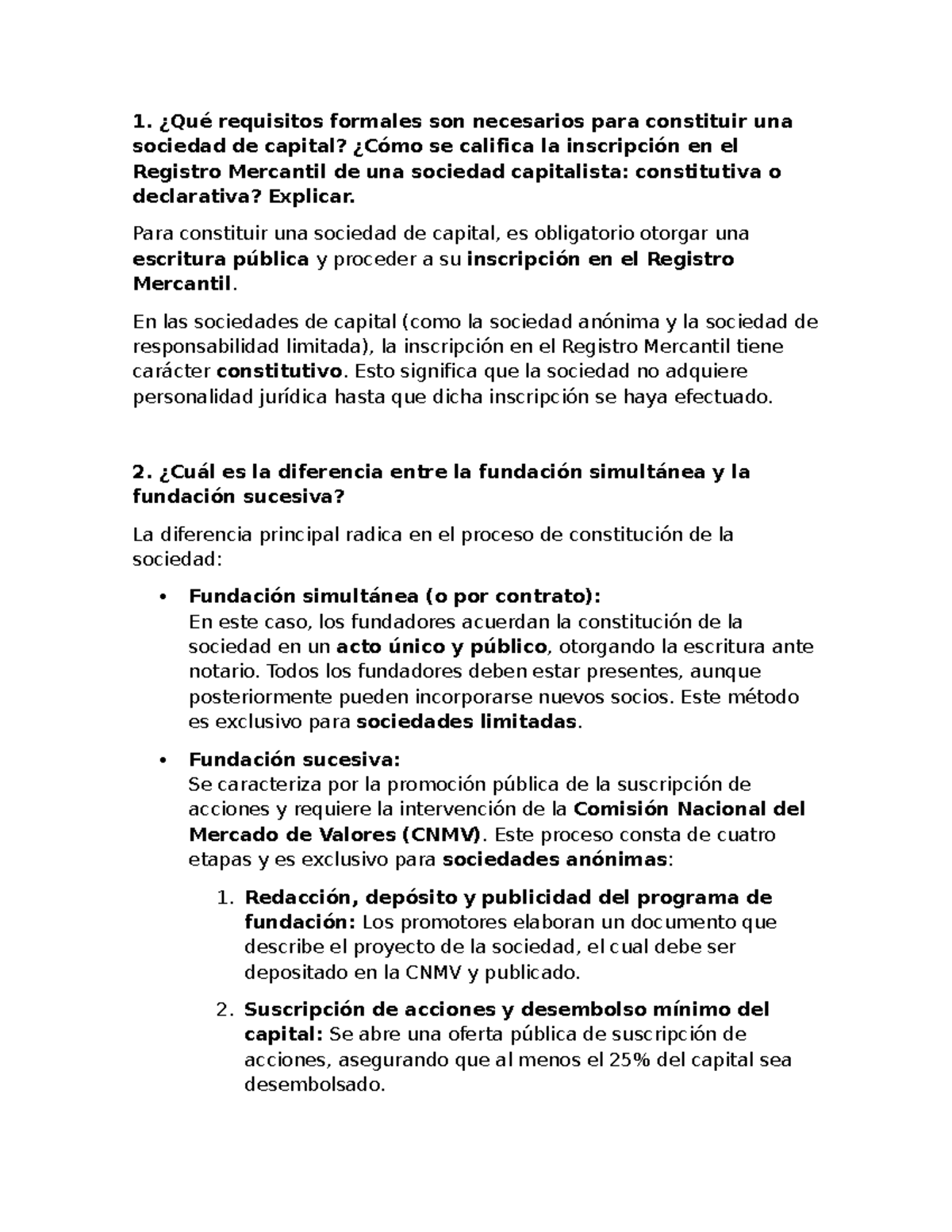 Práctica #6: Requisitos y Fundamentos de Sociedades de Capital - Studocu