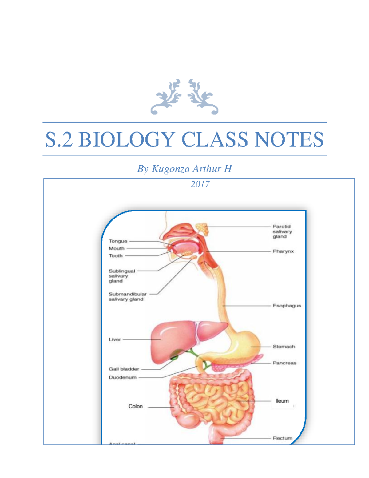 S.2 Biology Notessenor 5 commerce A level. sample material for ...