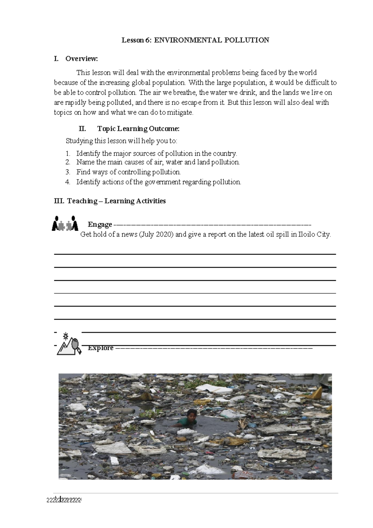 Lesson 6: ENV-SCI-Environmental Pollution Overview and Mitigation - Studocu