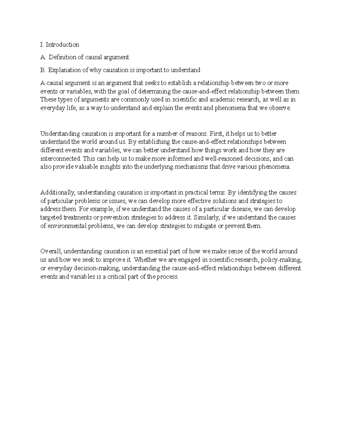 Causal Arguments: Understanding Cause-and-Effect Relationships - Studocu