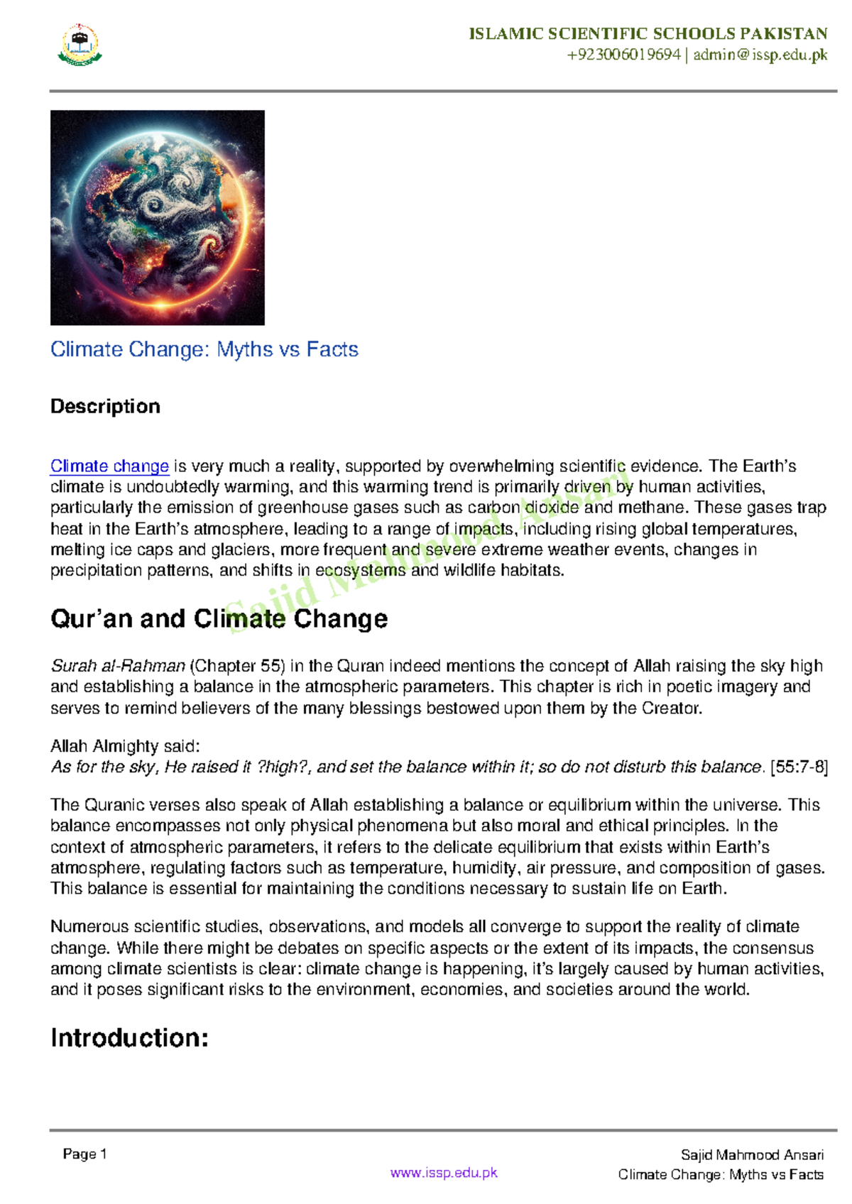 Climate Change: Myths, Facts & the Science Behind It - Studocu