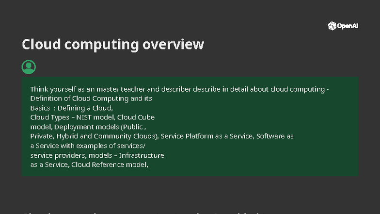 Cloud Computing Overview: NIST Models & Service Types (CS101) - Studocu