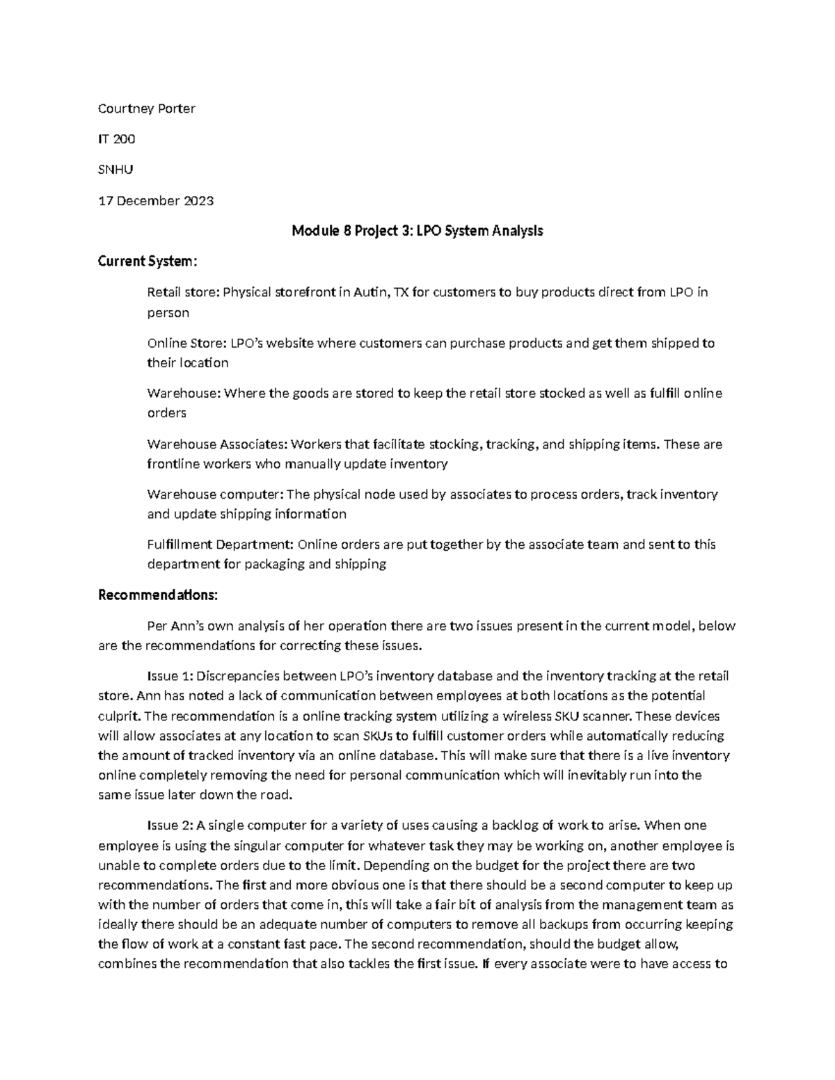 It200 Module 8 Project 3-Porter - Courtney Porter IT 200 SNHU 17 ...