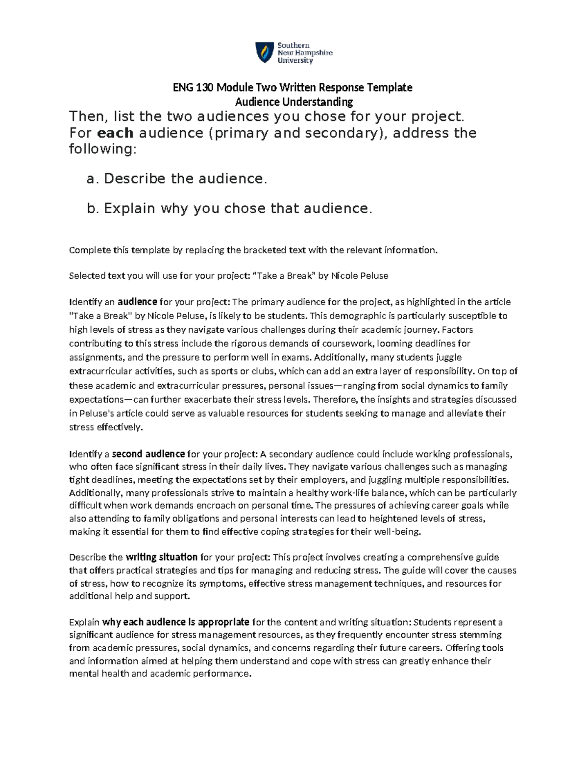 ENG 130 Module Two Written Response Template - ENG 130 Module Two ...