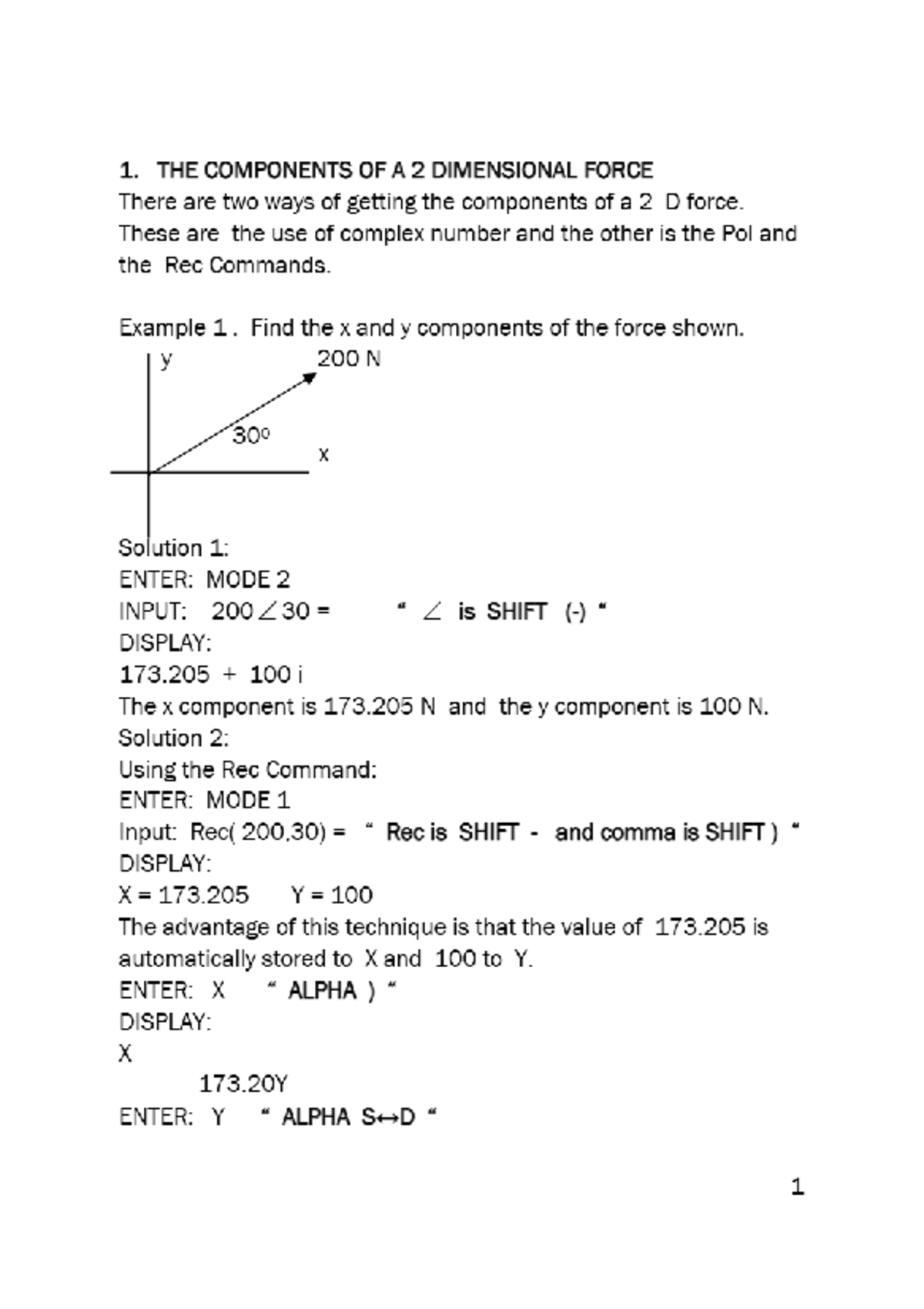 Analysis of 2D & 3D Force Systems (ENG 101) - Studocu
