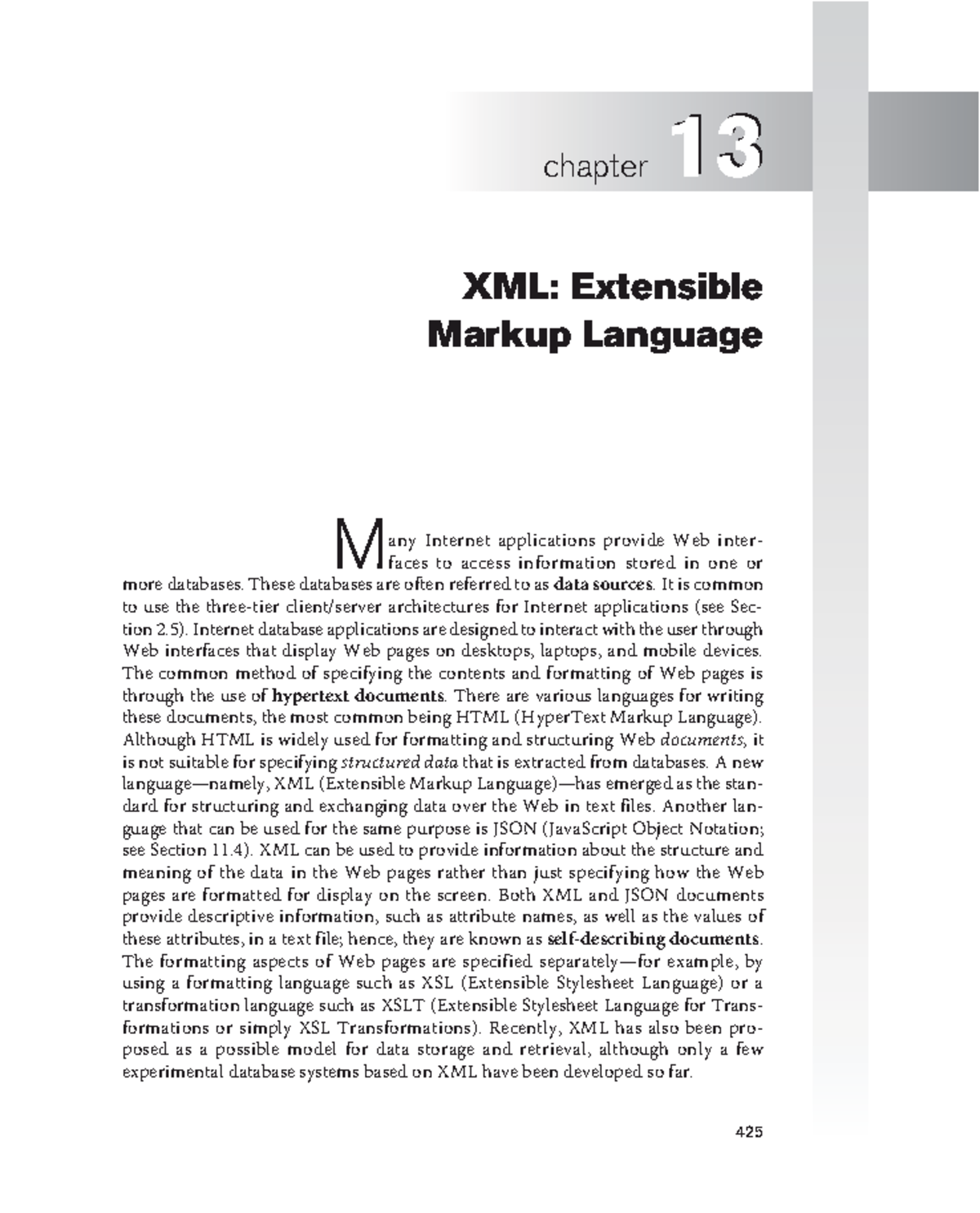 Chapter 13: XML - Extensible Markup Language Overview and Applications ...