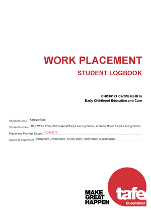 [Solved] Think about meaningful reflection as practice in ECEC Refer - Certificate III in Early ...