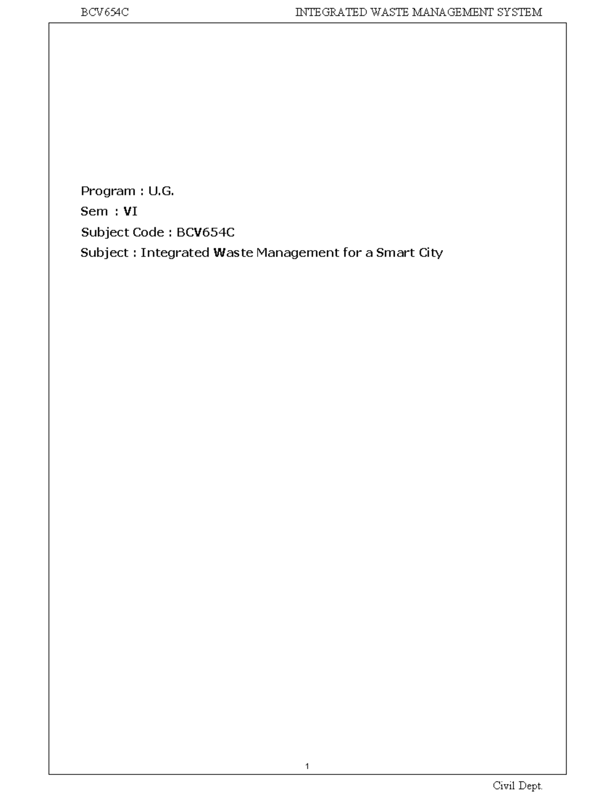 BCV654C Integrated Waste Management System Notes with Diagrams - Studocu