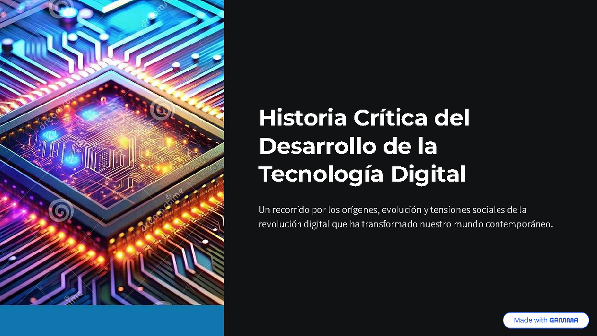 Historia Crítica del Desarrollo de la Tecnología Digital: Orígenes y ...