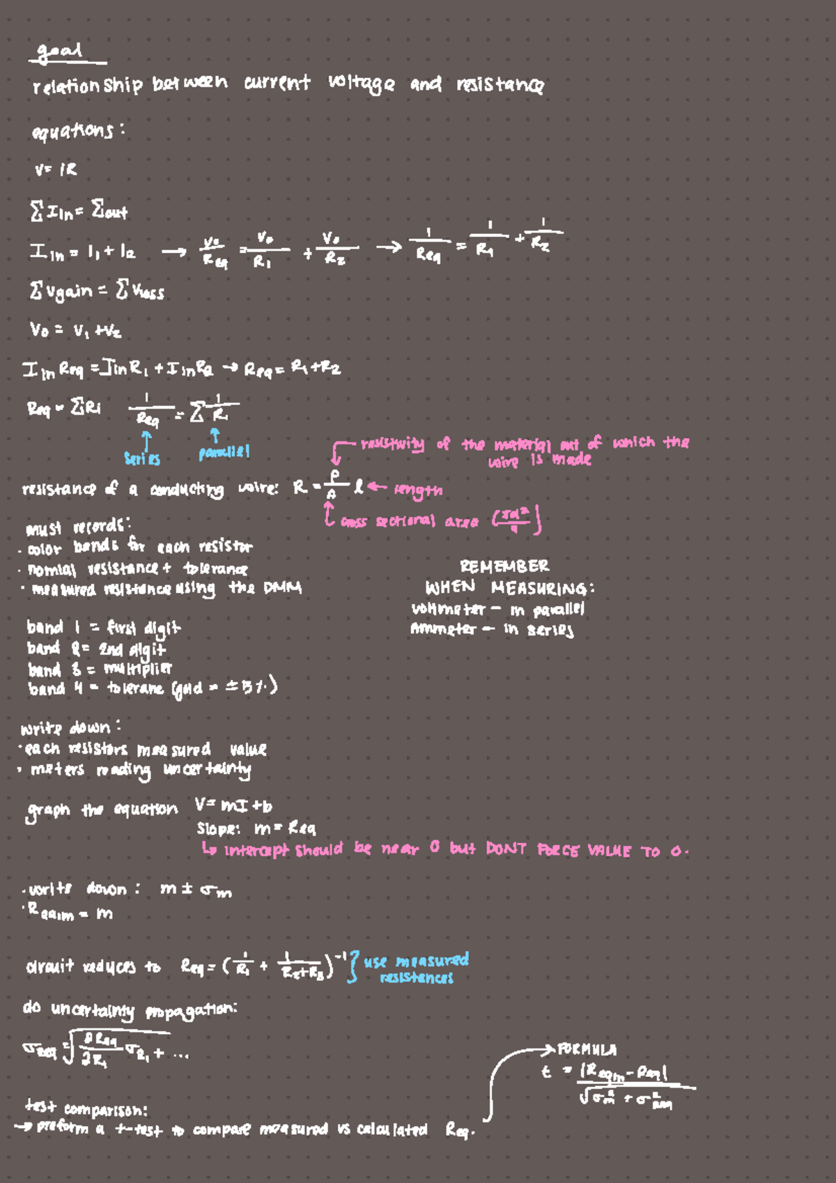 Phys Lab - Lab Report on Resistance, Voltage, and Current Relationships ...