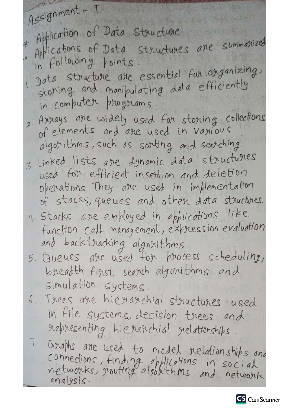 DSA 101: Applications and Operations of Data Structures - Studocu
