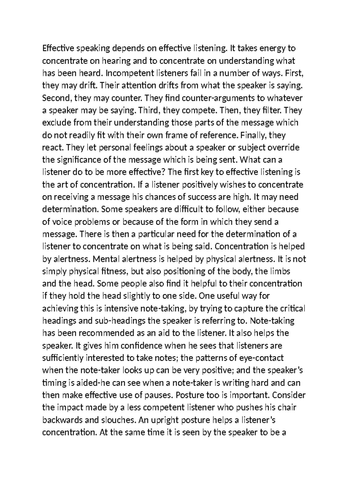 Effective Listening Strategies for Better Communication Skills - Studocu