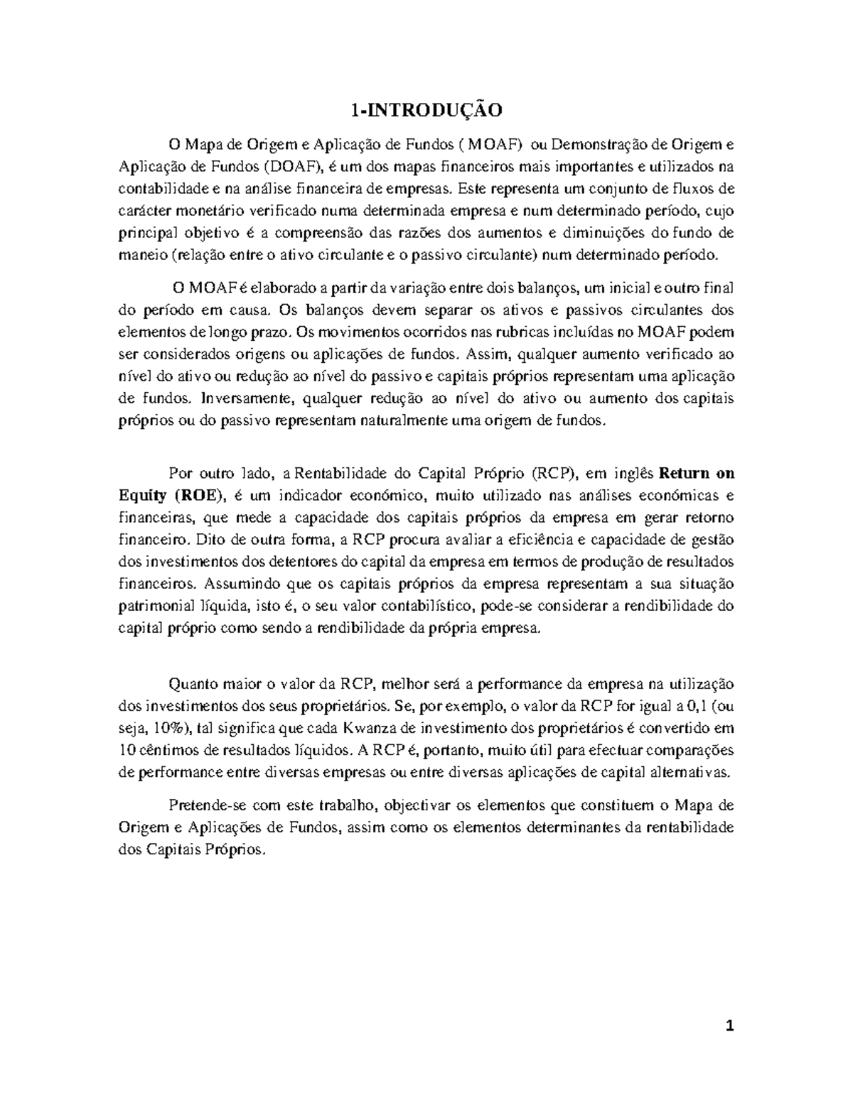 MOAF: Análise do Mapa de Origem e Aplicação de Fundos e RCP - Studocu