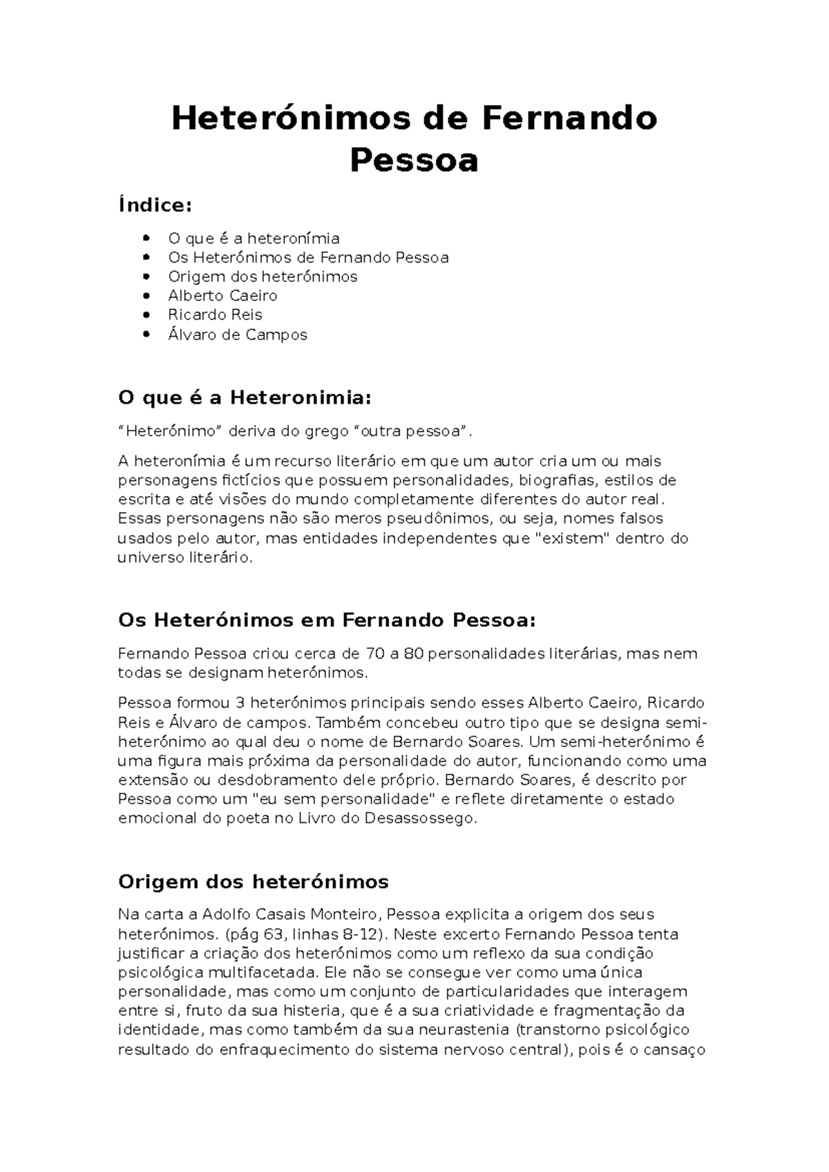 Heterónimos de Fernando Pessoa: Características e Análise Literária ...