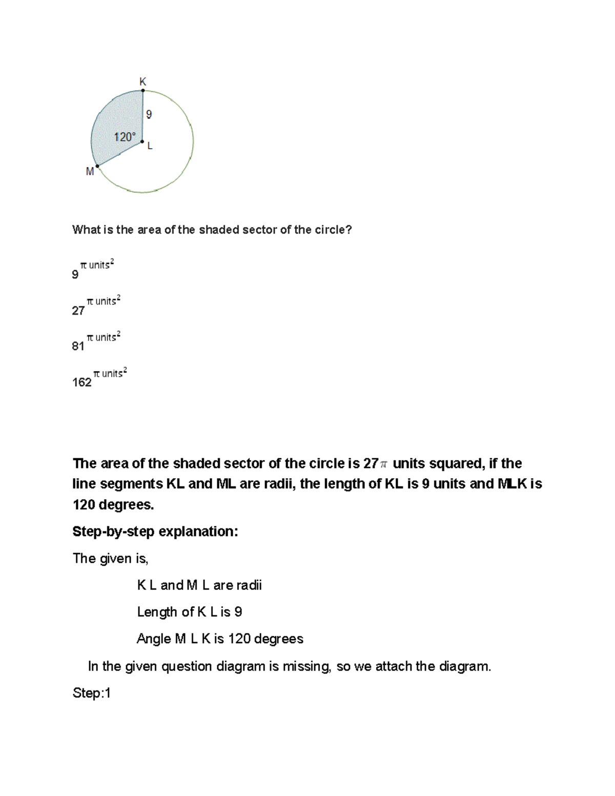 Quiz on Circle Sector Area Calculation and Related Concepts - Studocu