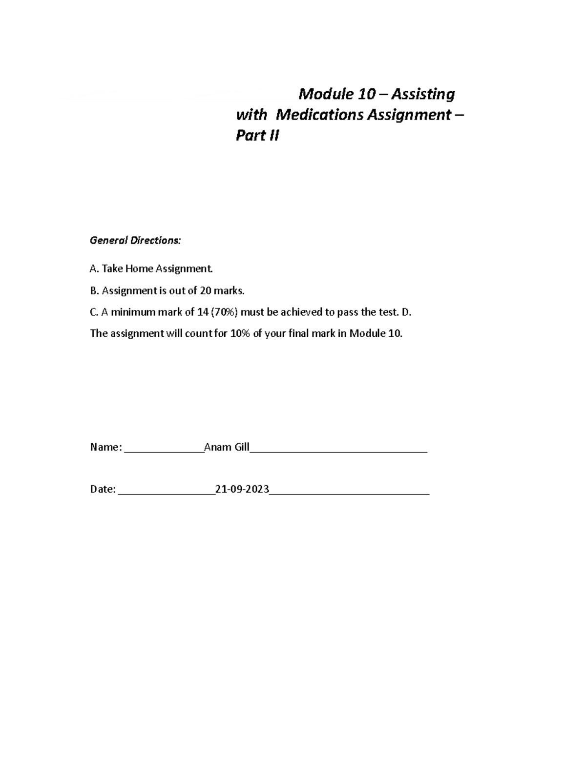 Medications Assignment II - Module 10: Acetaminophen Research - Studocu
