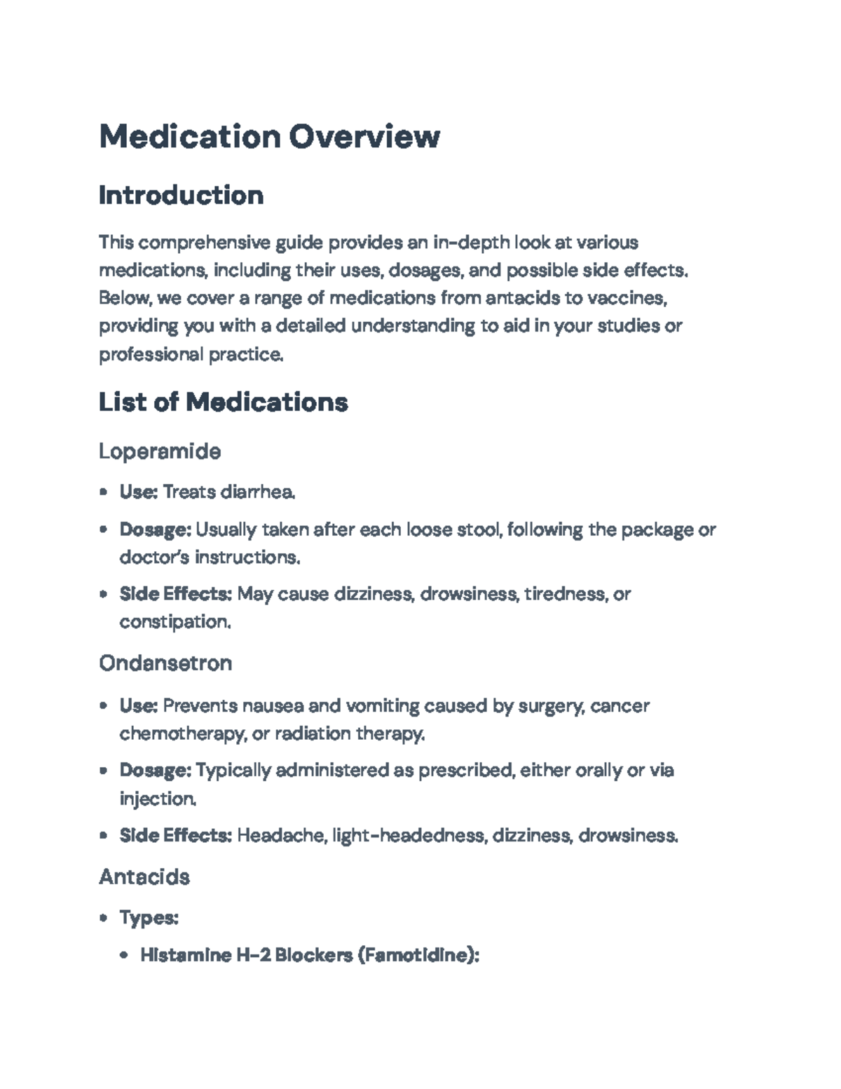 Comprehensive Medication Overview: Uses, Dosages & Side Effects ...