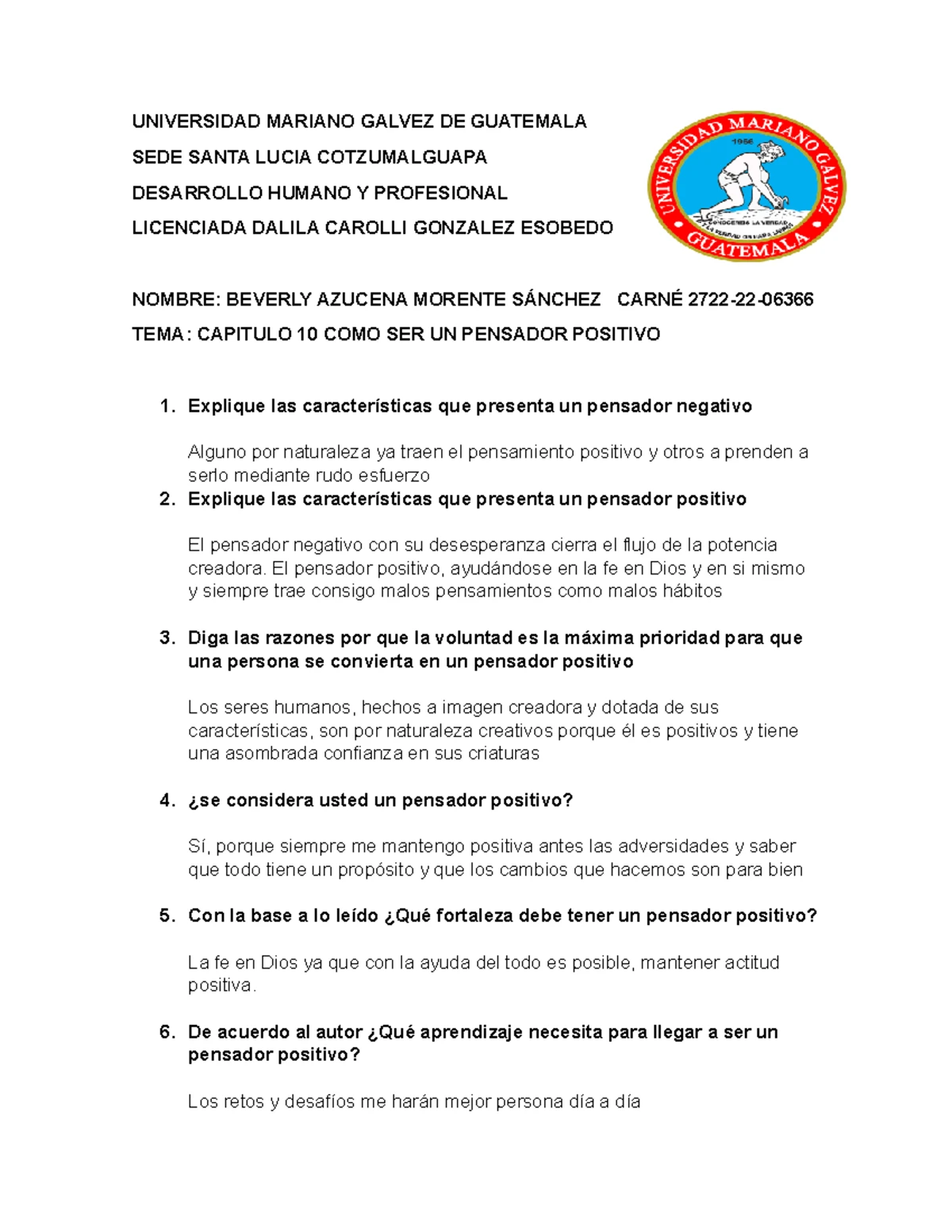 Normas UMG - NORMAS ACADÉMICAS DE LA UNIVERSIDAD MARIANO GÁLVEZ (UMG ...