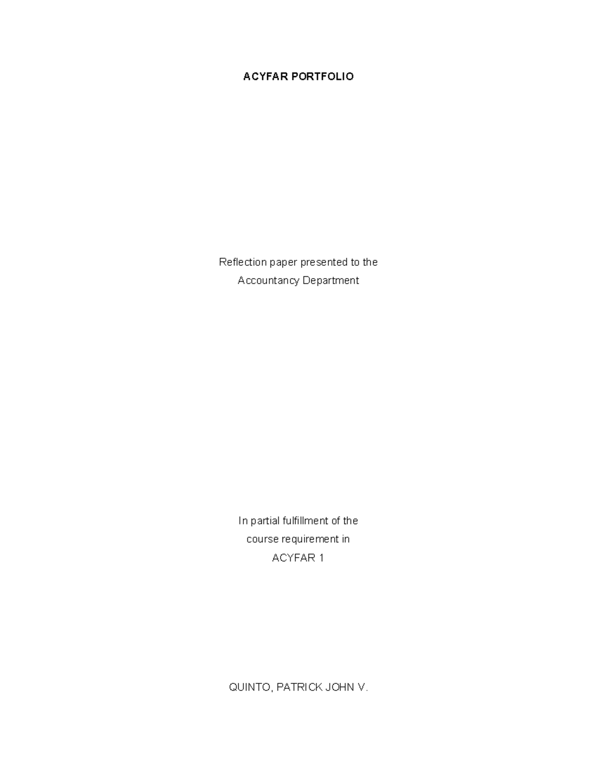 Case Study: Financial Reporting Analysis of Vistamalls Inc. (ACYFAR 1 ...