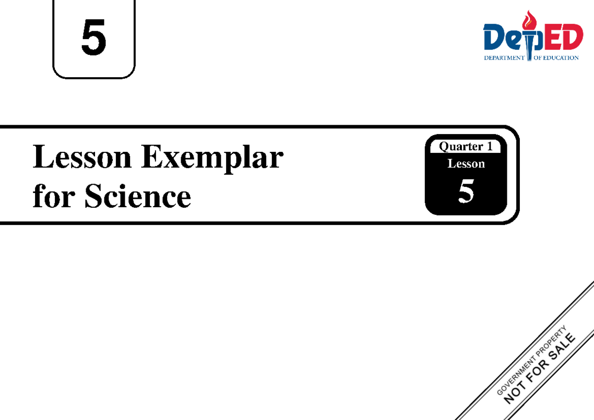 Science 5 Lesson Plan: Quarter 1, Week 5 - States of Matter - Studocu